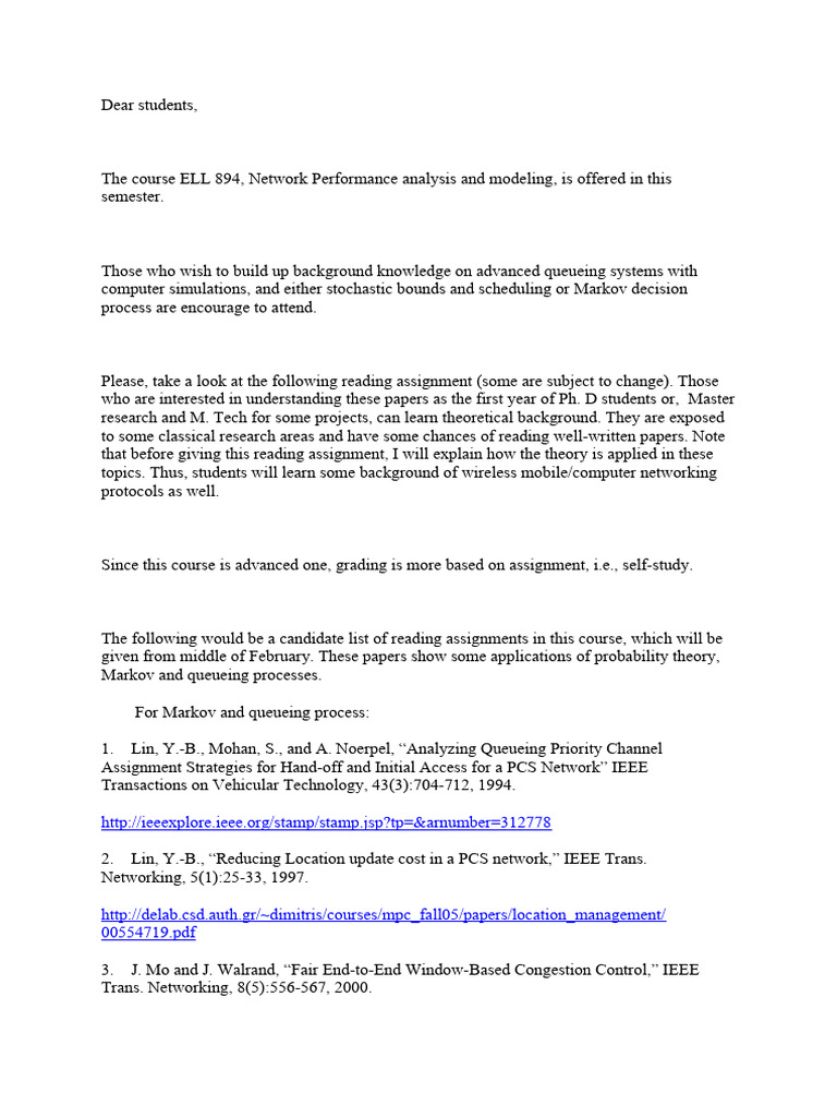 Network Performance Analysis and Modeling | PDF