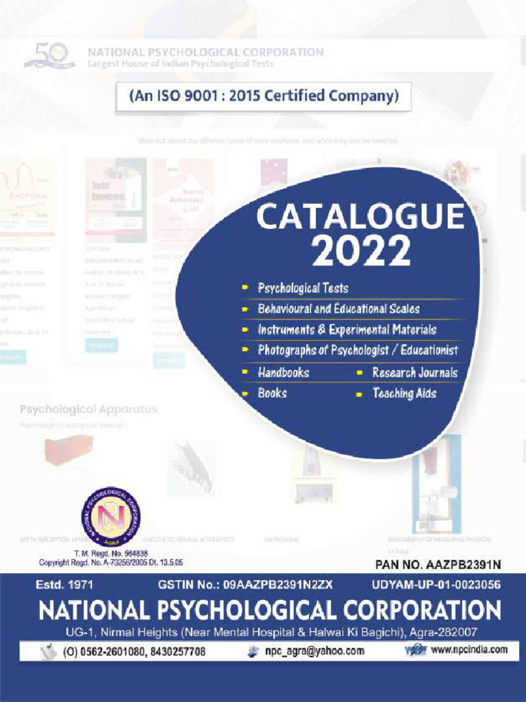 Catalogue NPC 2022 | PDF | Psychology | Learning