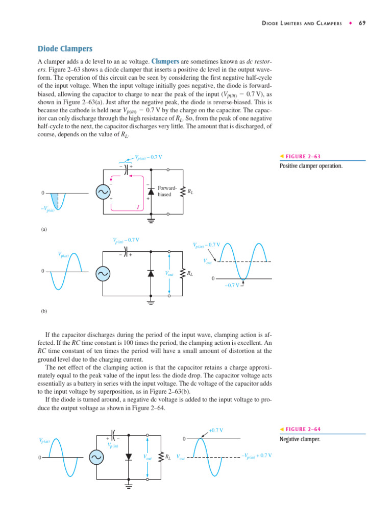Lecture (Diode As Clamper) | PDF | Manufactured Goods | Electric Power