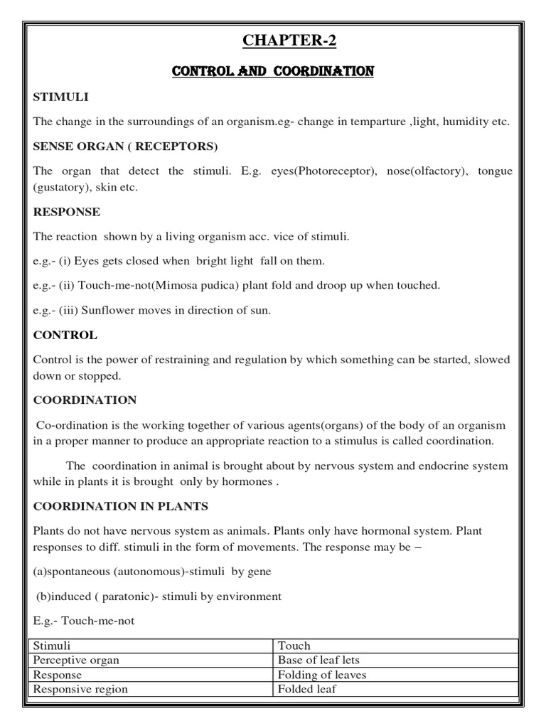 CHAPTER-2 STD 10 | Download Free PDF | Neuron | Nerve