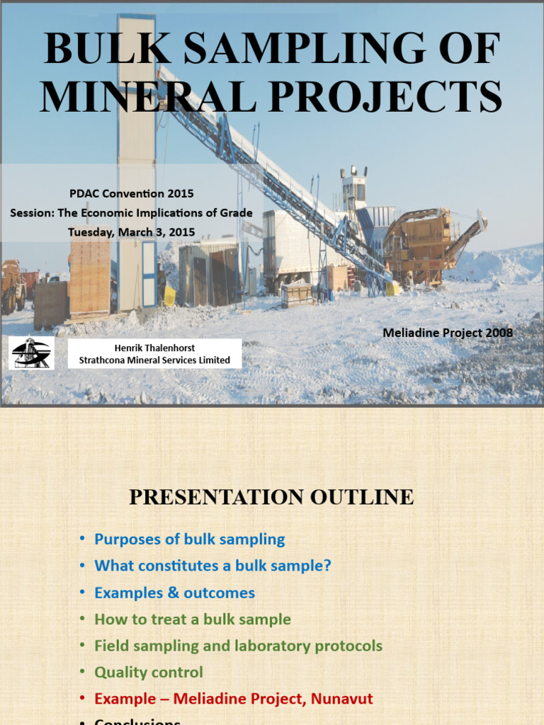 Bulk Sampling of Mineral Proyects | PDF | Petrology | Geology