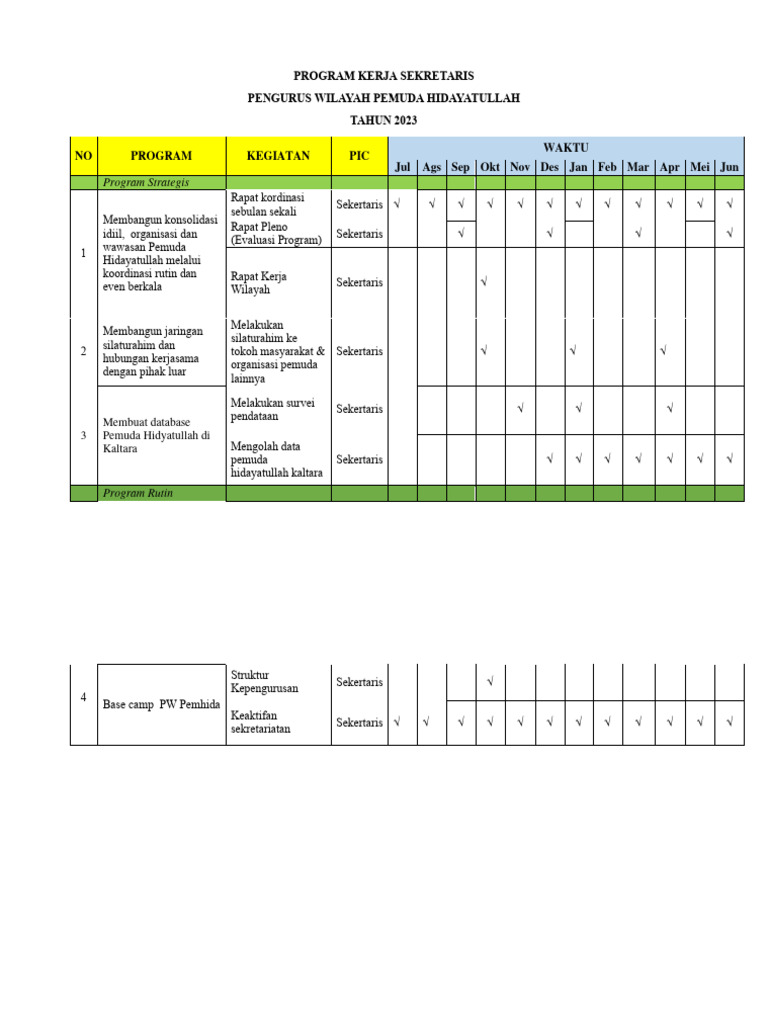 PROGRAM KERJA PEMHida Kaltara 2023 | PDF