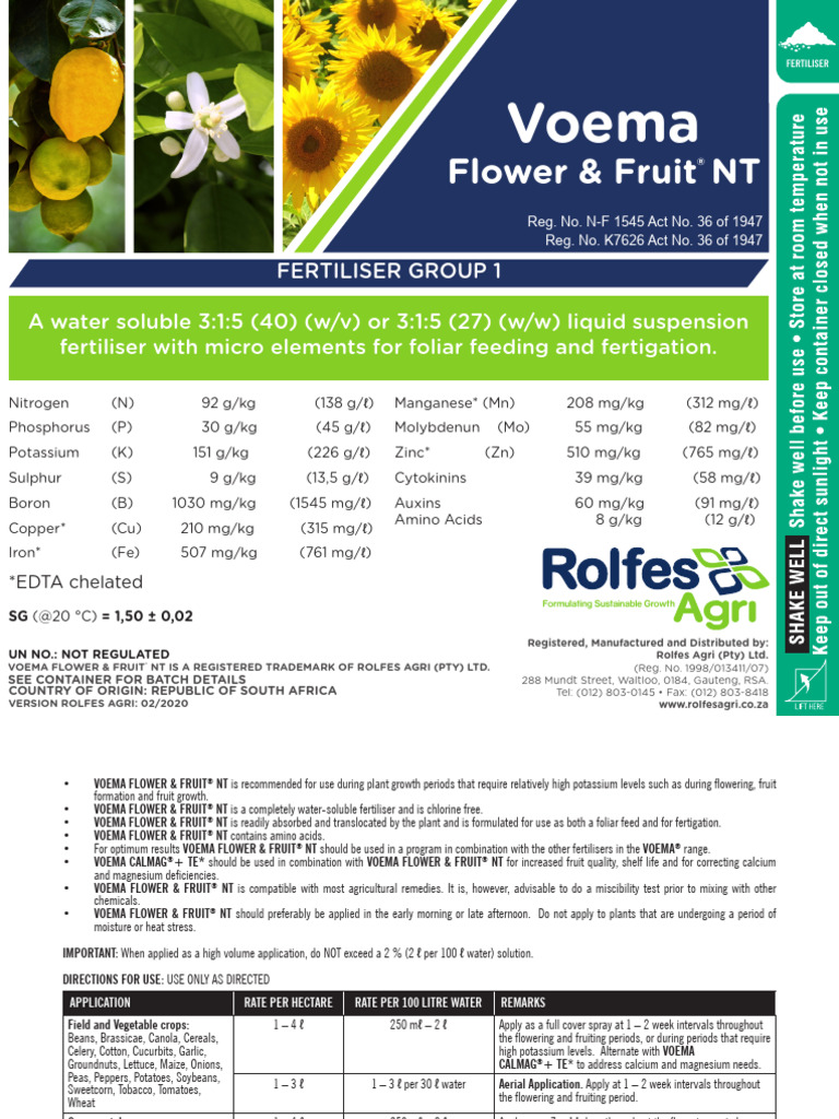 Voema Flower Fruit Label | PDF