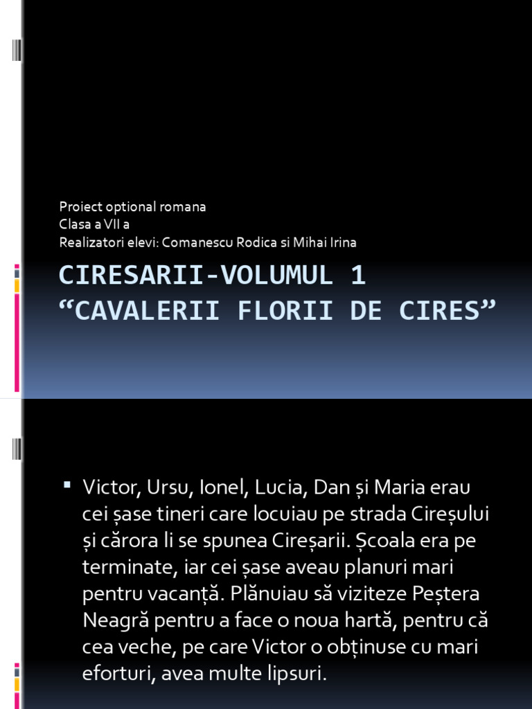 Ciresarii-Volumul 1 | PDF