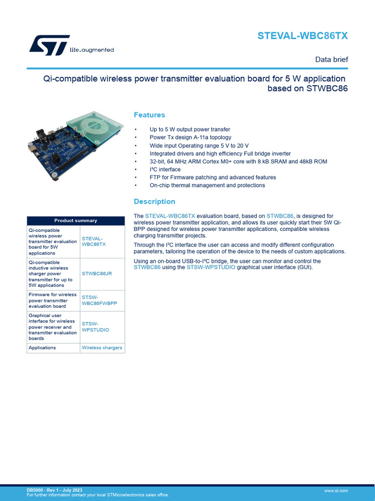 Steval wbc86tx | PDF | Graphical User Interfaces | Electronic Engineering