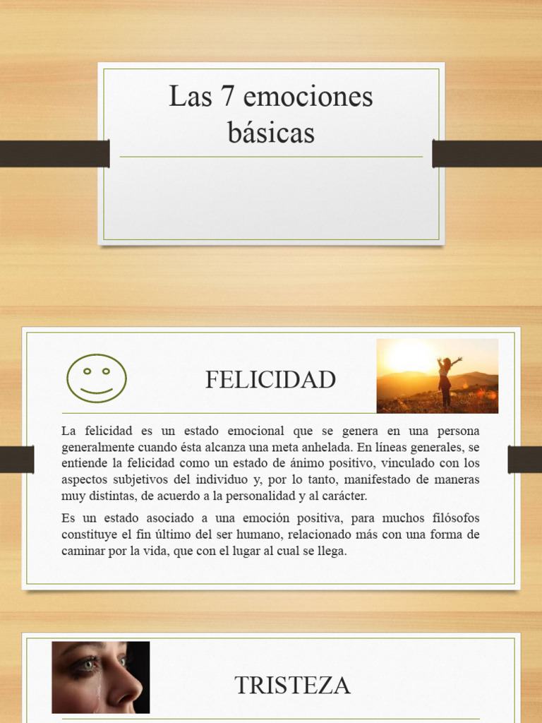 Las 7 emociones básicas | PDF | Las emociones | Felicidad