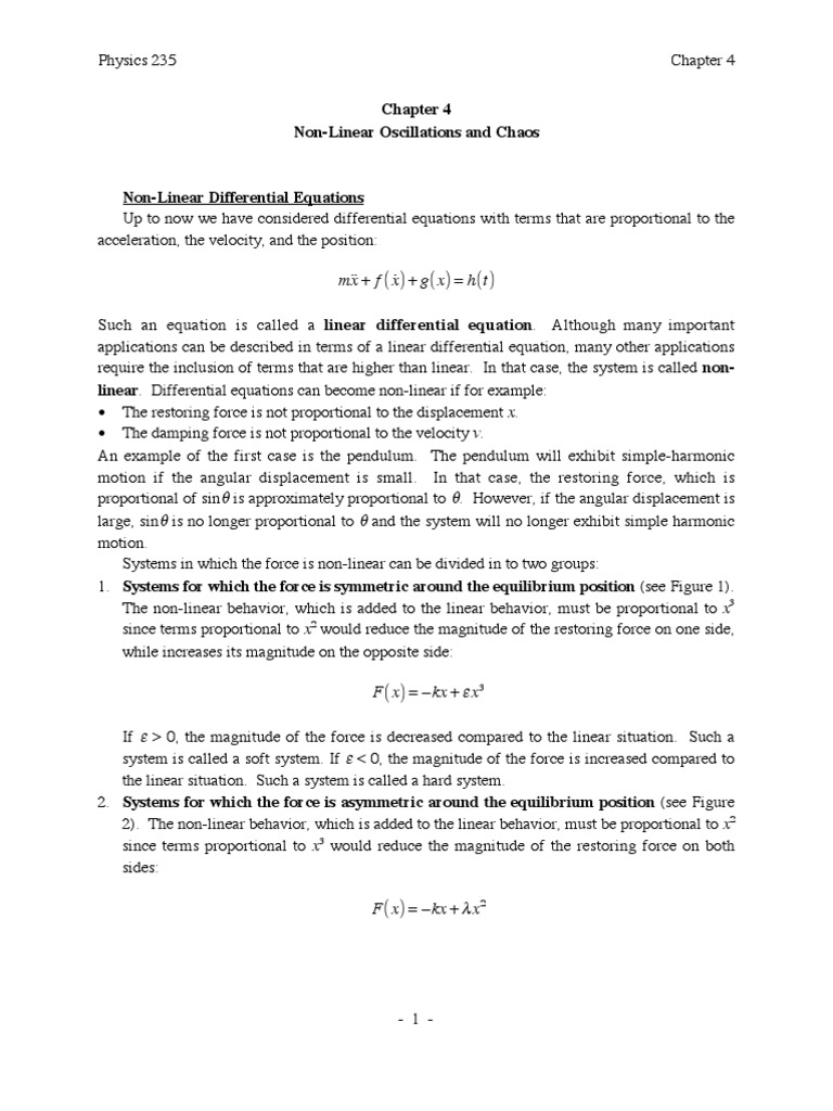 Chapter 04 | PDF | Nonlinear System | Chaos Theory