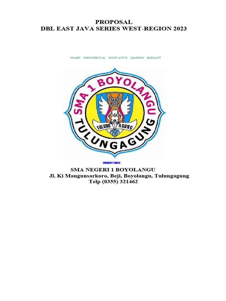 Proposal Kegiatan DBL East Java 2023 | PDF
