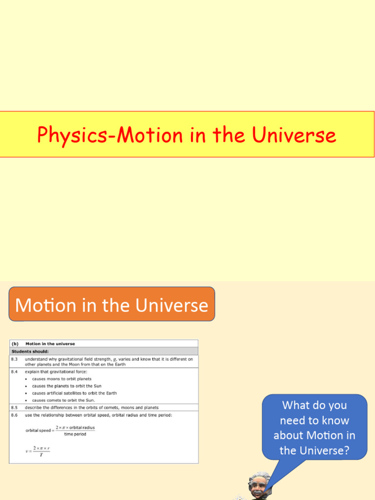 Motion in The Universe | PDF | Orbit | Weight