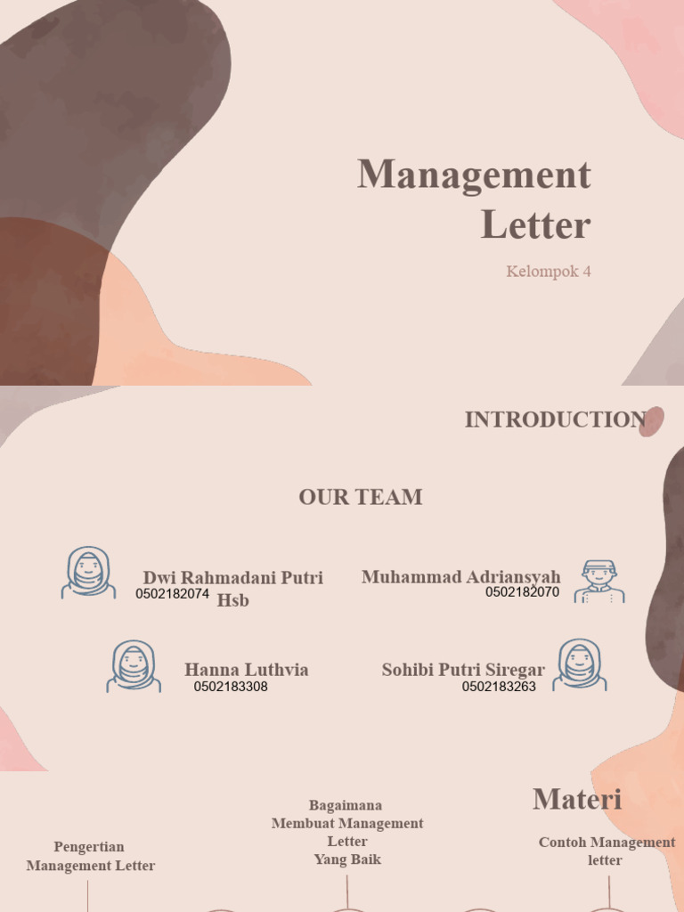Management Letter | PDF | Bisnis | Pengelolaan Keuangan & Uang
