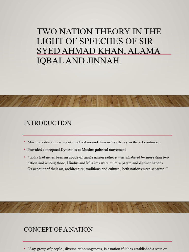 6.1.Two Nation Theory | PDF | Two Nation Theory | Muhammad Ali Jinnah
