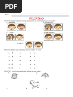 Kindergarten 1st Quarter Assessment 2025 | PDF | Metrology | Quantity