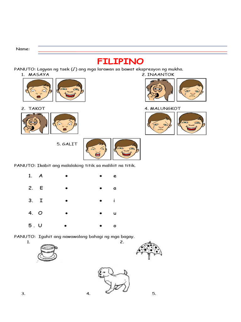 First Quarter Exam Kindergarten | PDF First Quarter Exam Kindergarten | PDF