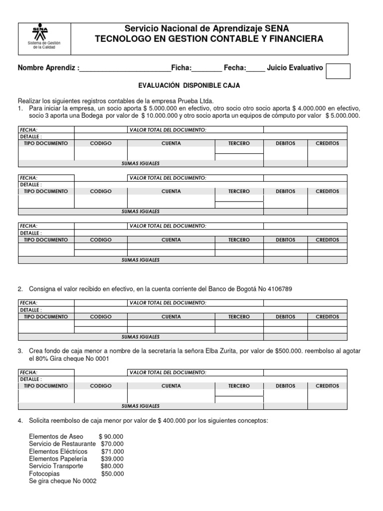 Evaluación Conocimientos Caja | Descargar gratis PDF | Economias | Servicios financieros