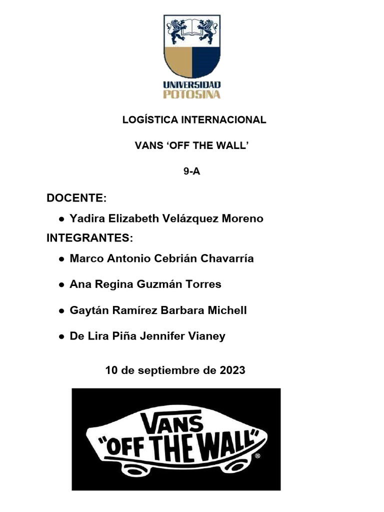 VANS (1) (3) | PDF | Calidad (comercial) | Marca