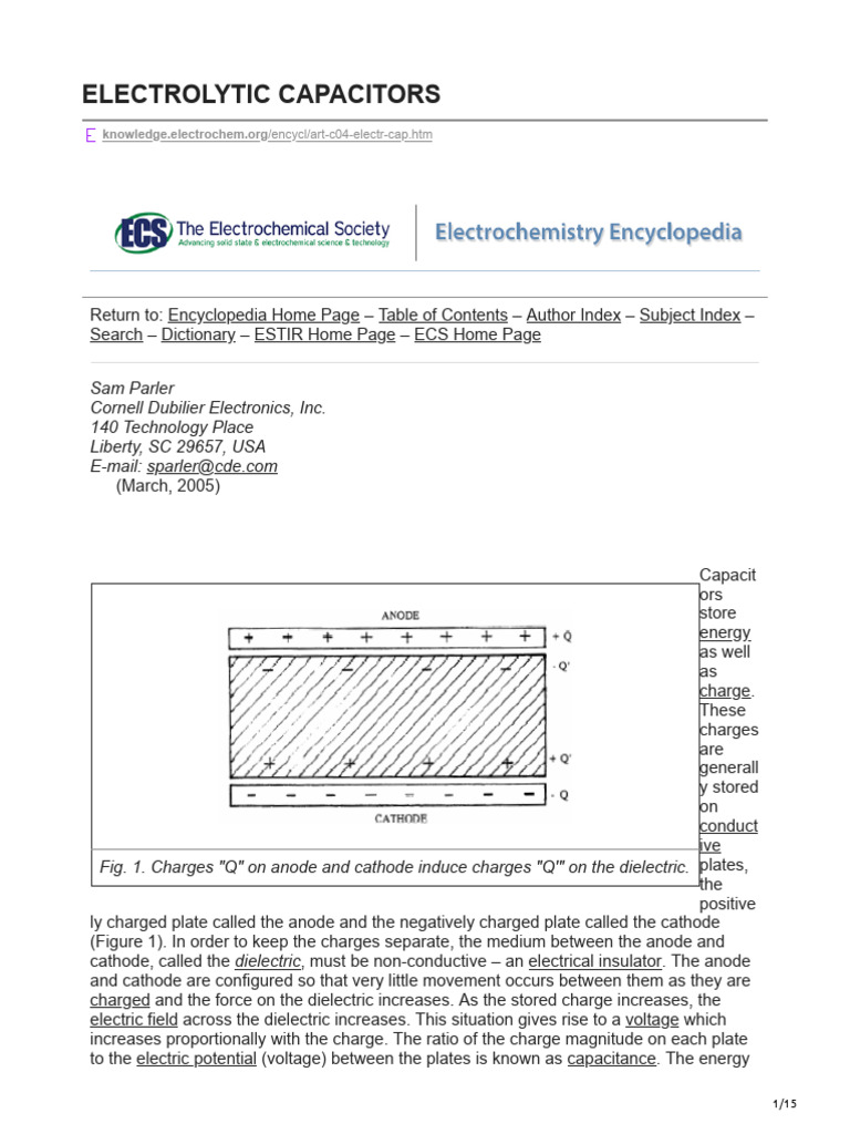 Electrolytic Capacitors | PDF