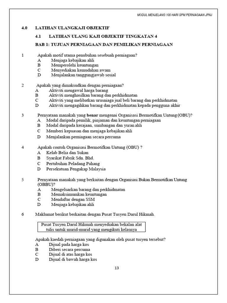 Modul Perniagaan T4&5?-15-17 | PDF