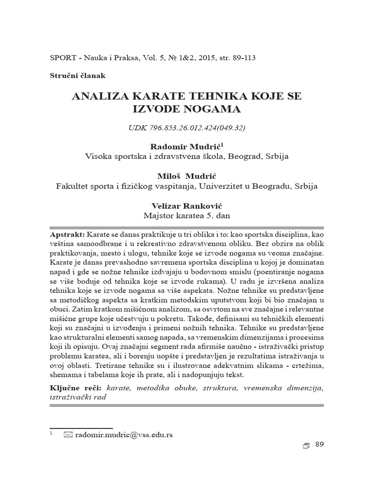 Karate Tehnika | PDF