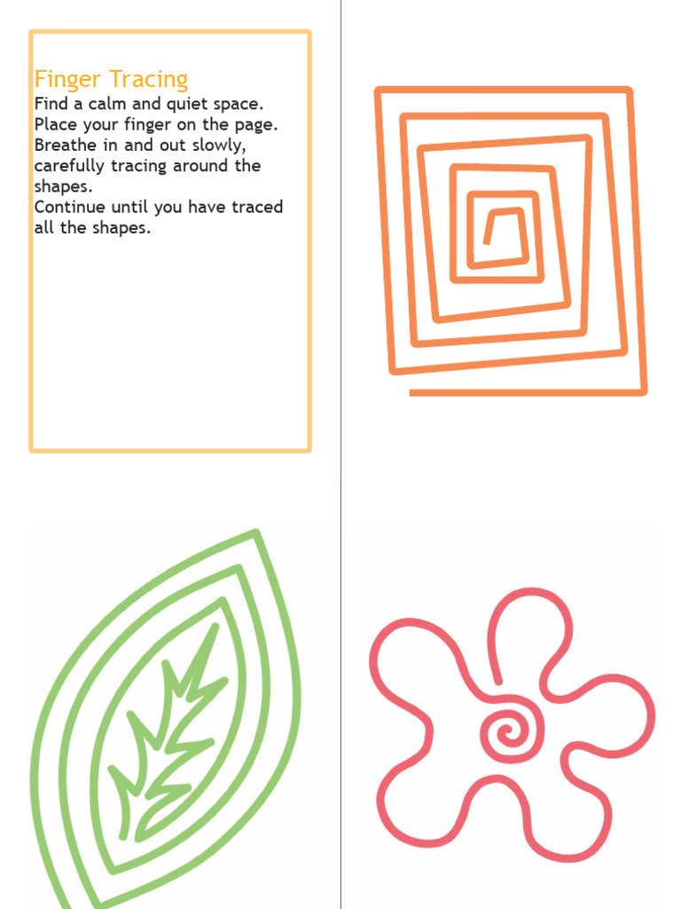 Finger Tracing Calm Corner Mindfulness | PDF | Language Arts ...