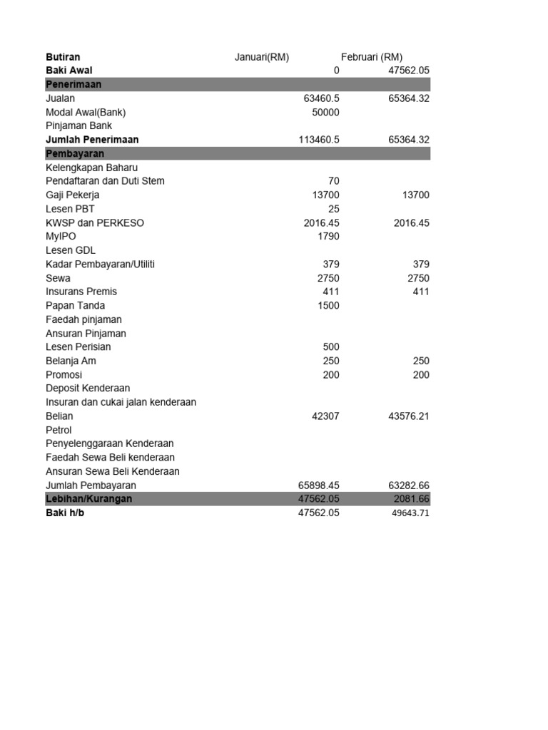 Penyata Aliran Tunai | PDF