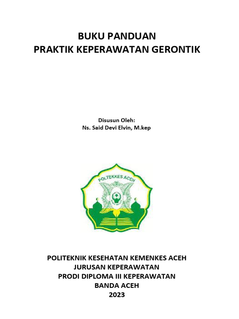 Panduan PKK Gerontik D3 2023 | PDF | Pengembangan Diri | Kesehatan Holistik