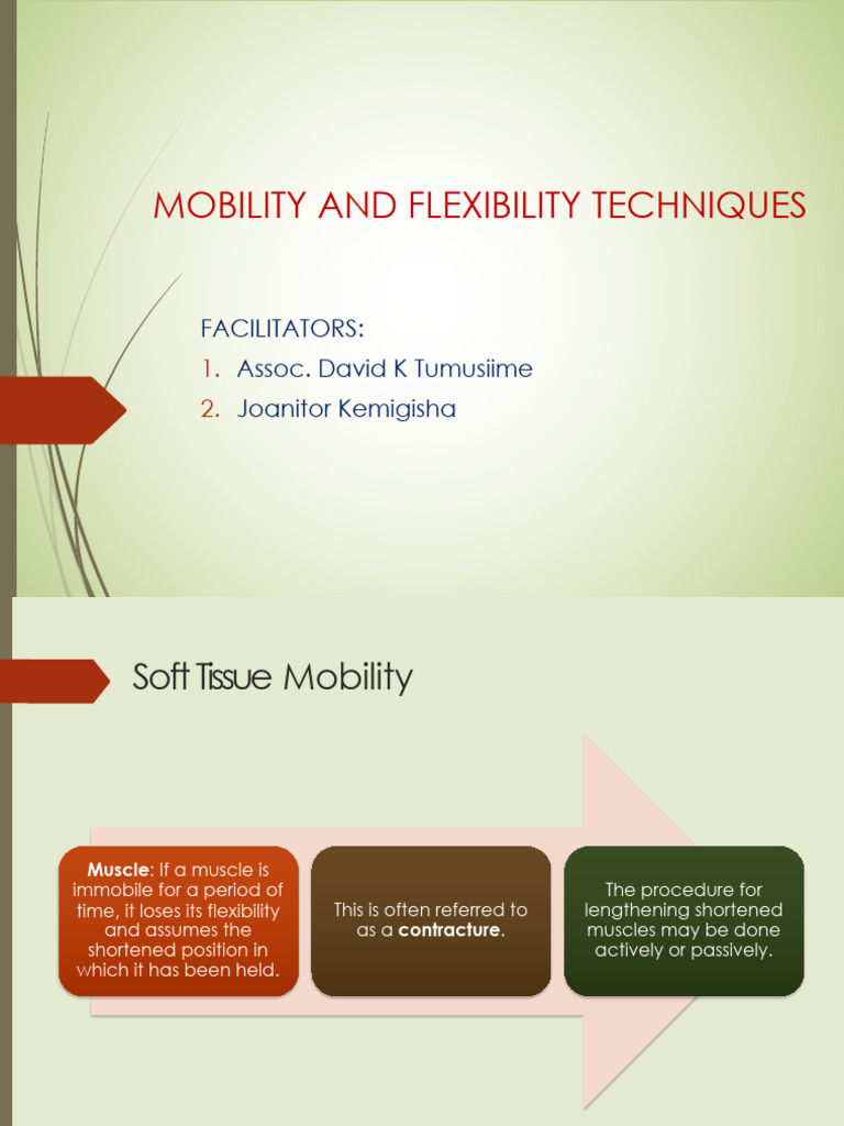 Mobility and Flexibility Training | PDF | Anatomical Terms Of Motion | Muscle Contraction