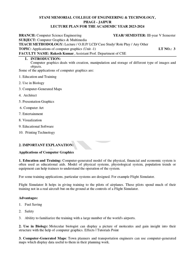 CGM Lec-3 | PDF | Computer Graphics | Graphics