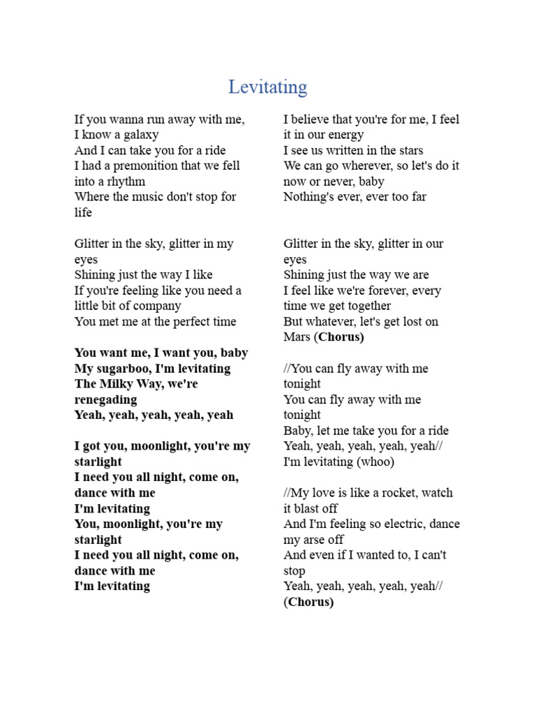 Levitating | PDF | Poetry