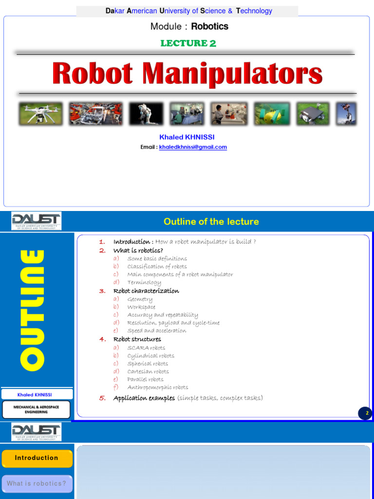 Lecture 2 Robot Manipulators | Download Free PDF | Robotics | Robot