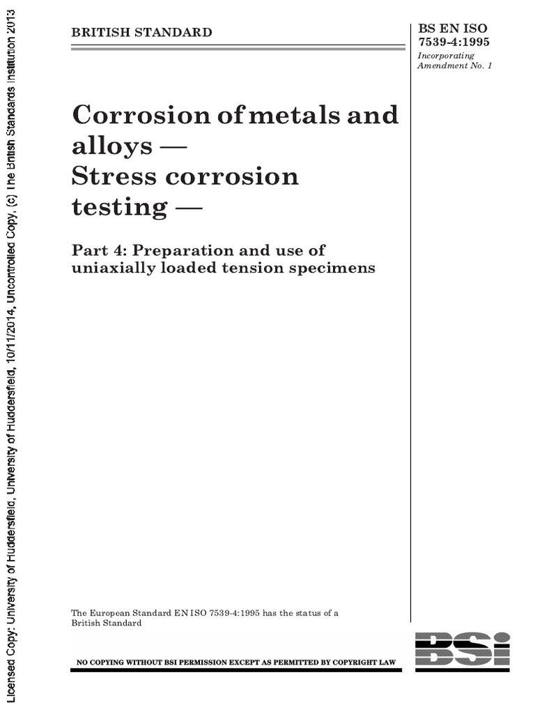 BS en Iso 7539-4-1995 | PDF | Fracture | Corrosion