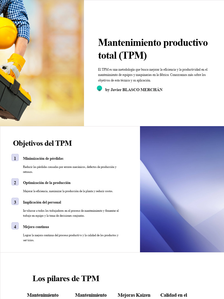 Mantenimiento Productivo Total TPM | PDF | Economias | Business
