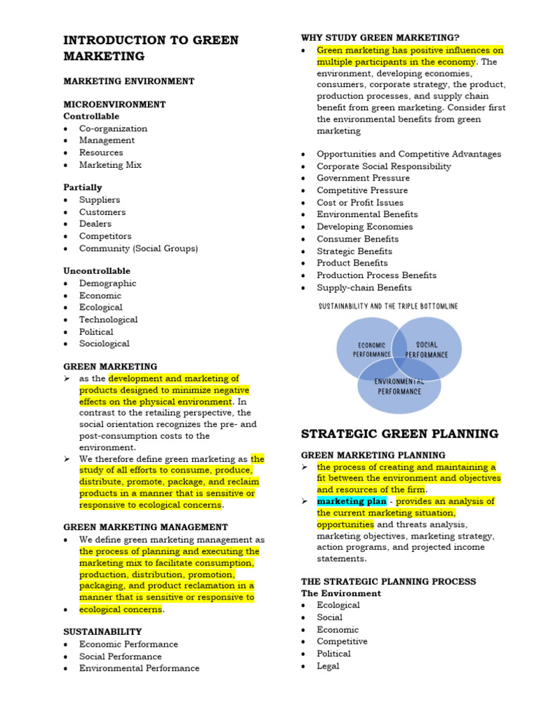 Introduction To Green Marketing | PDF