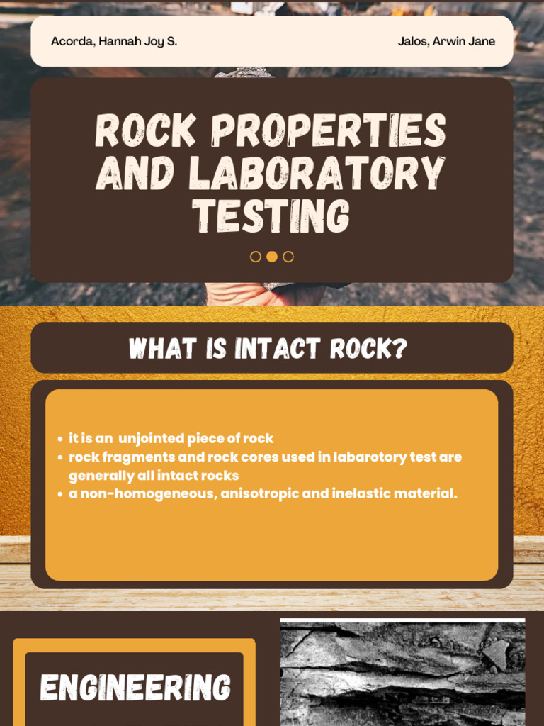 7-8 Engineering Properties of Intact Rocks | PDF