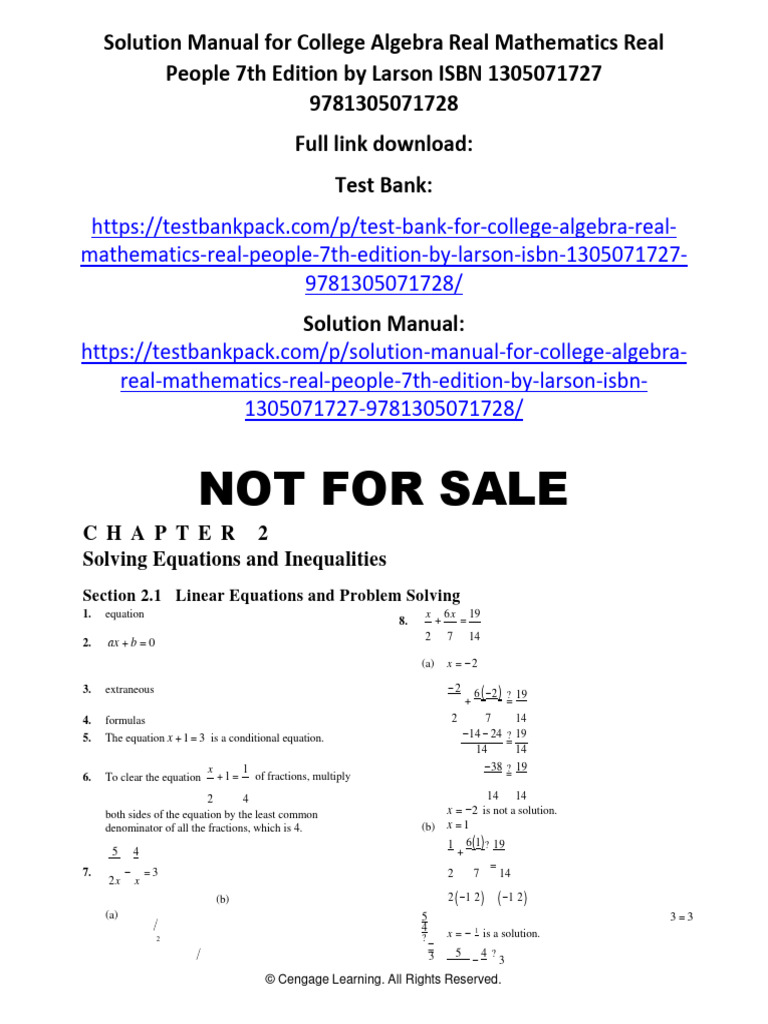 College Algebra Solution Manual | PDF