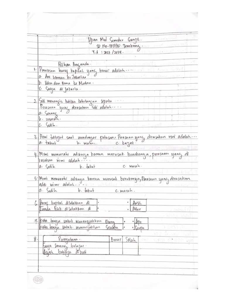 Ujian Uts Mid. | PDF