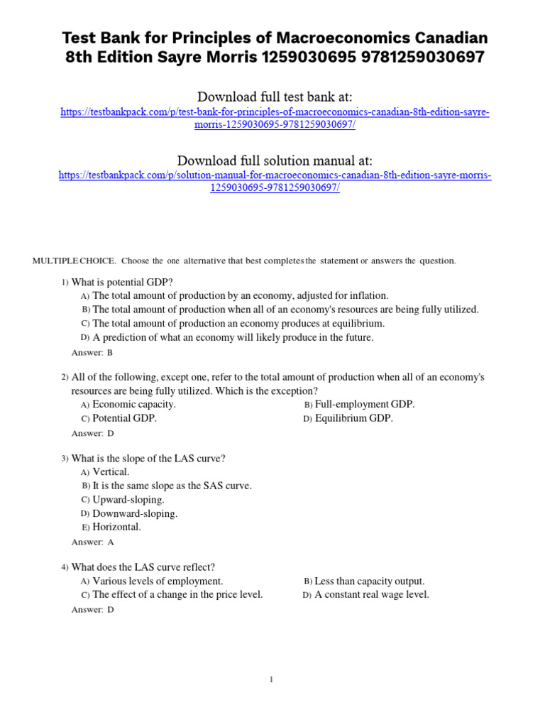 Macroeconomics Canadian 8th Edition Sayre Test Bank 1 | PDF | Aggregate ... Macroeconomics Canadian 8th Edition Sayre Test Bank 1 | PDF | Aggregate ...