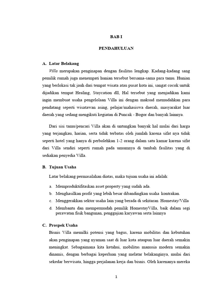 Proposal Villa | PDF