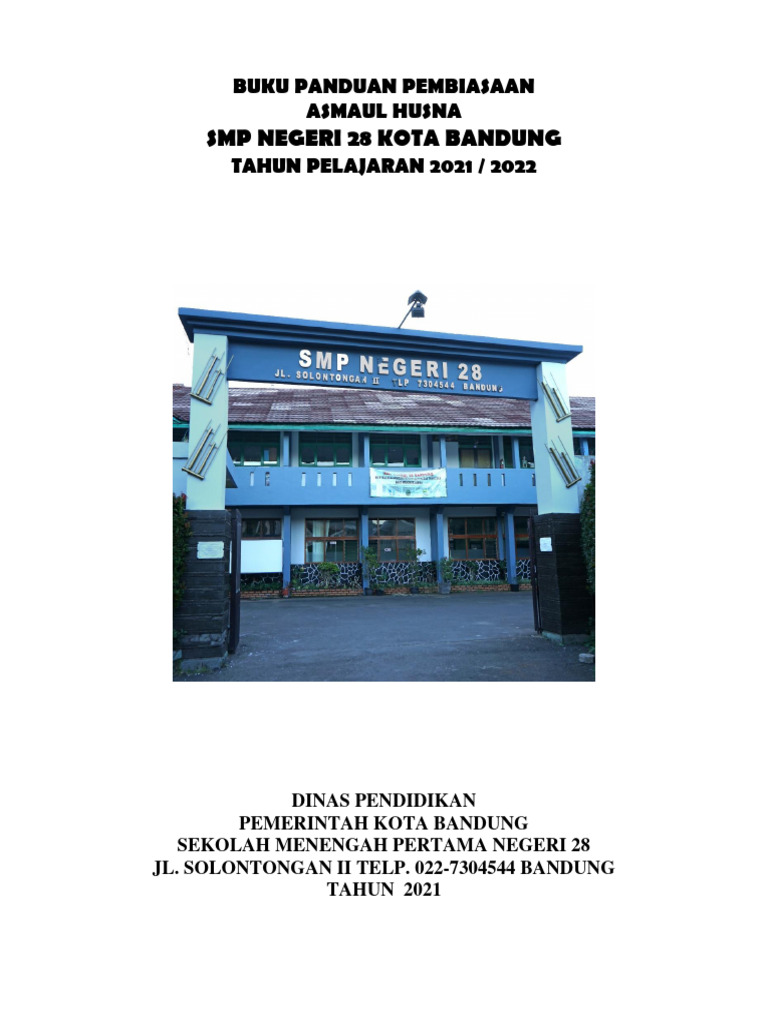 Buku Panduan Pembiasaan TP 2122 | PDF