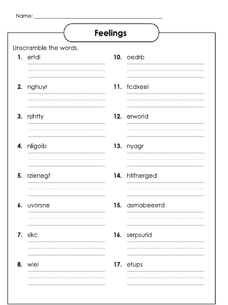 Feelings-scrambled | PDF