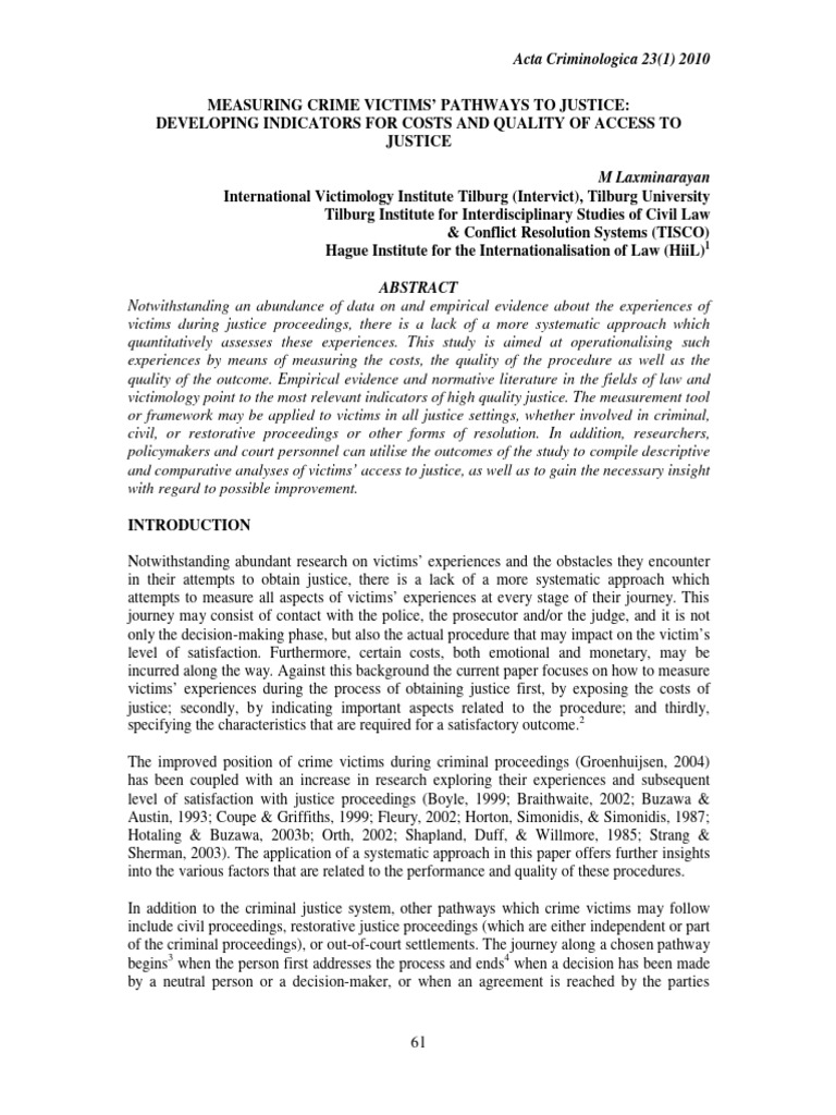 Access To Justice | PDF | Justice | Crime & Violence