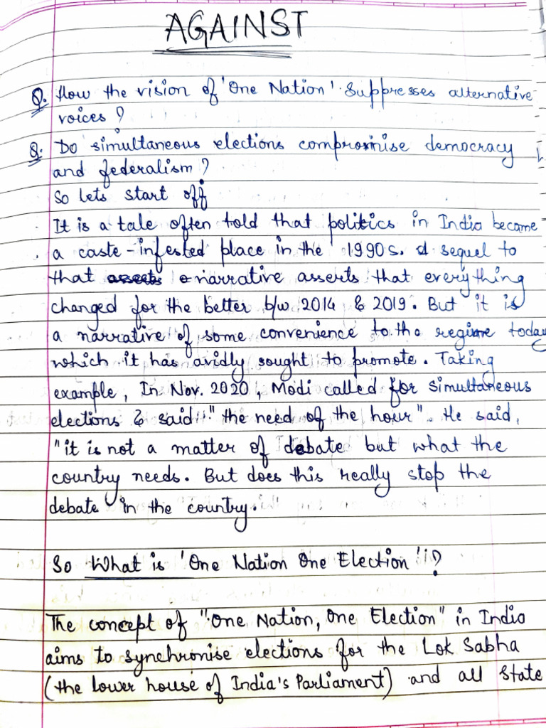 One Nation One Election | PDF