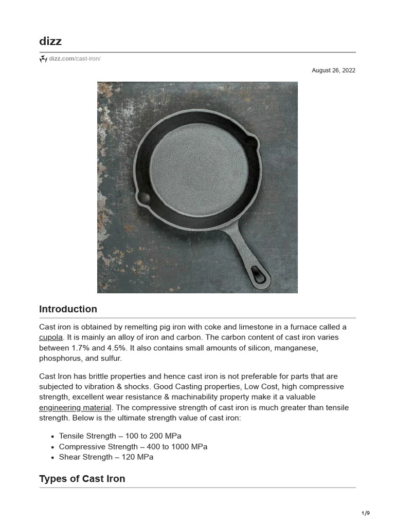 Cast Iron | PDF | Cast Iron | Iron