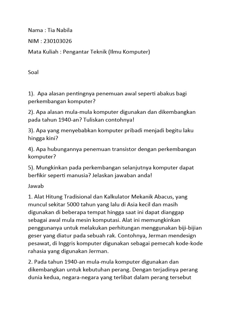 PIK Tia Nabila | PDF