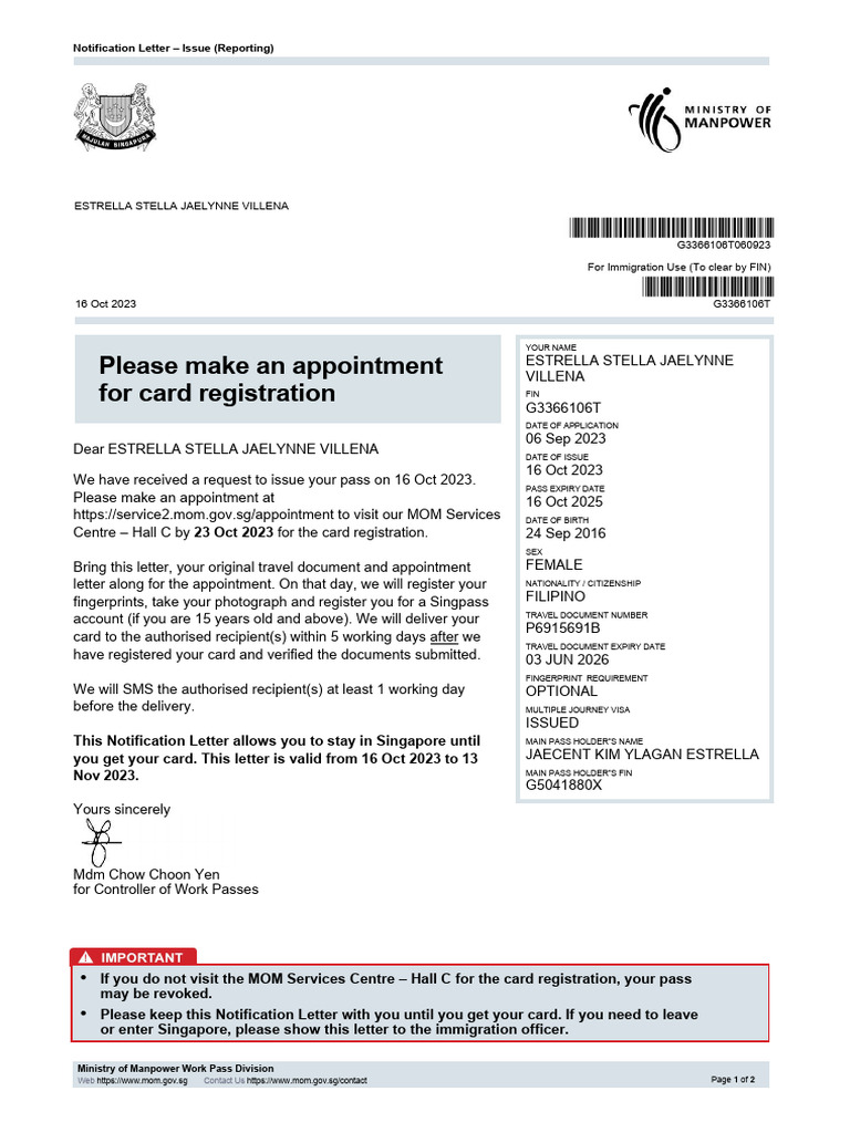 Notification Letter Poc Unlocked | PDF | Government And Personhood ...