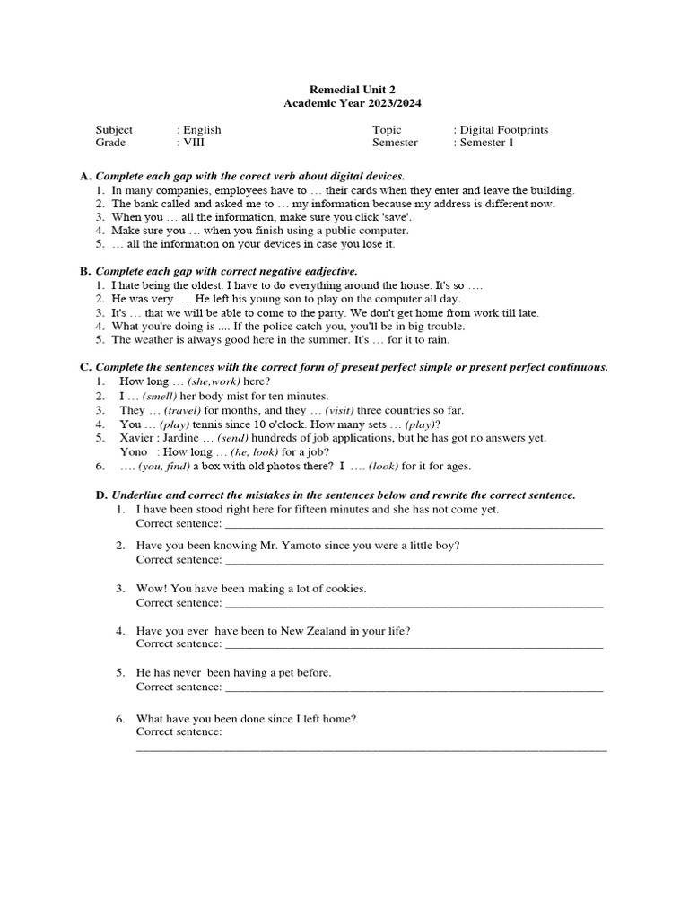 Remedial Unit 2 2023 | PDF Remedial Unit 2 2023 | PDF