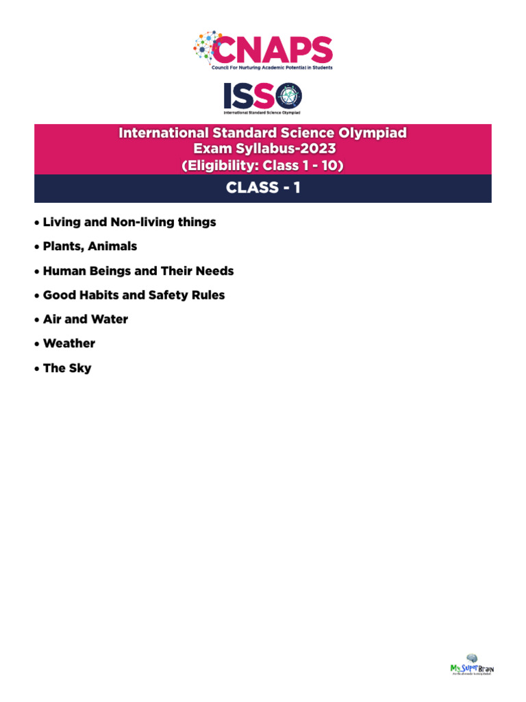 ISSO Syllabus CLASS-1.04d9497c | PDF