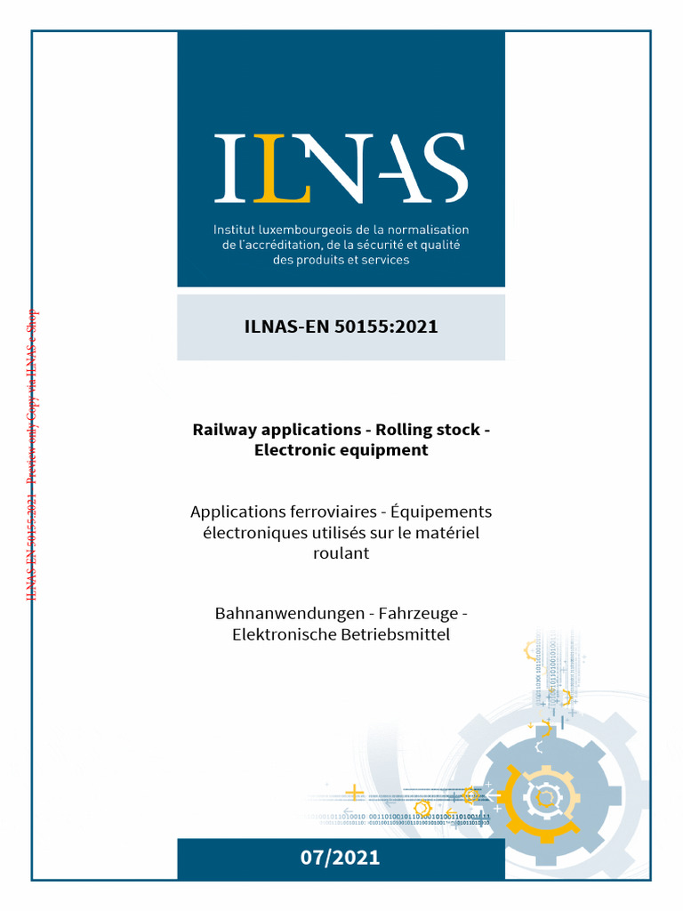 ILNAS-EN 50155:2021: Railway Applications - Rolling Stock - Electronic ...