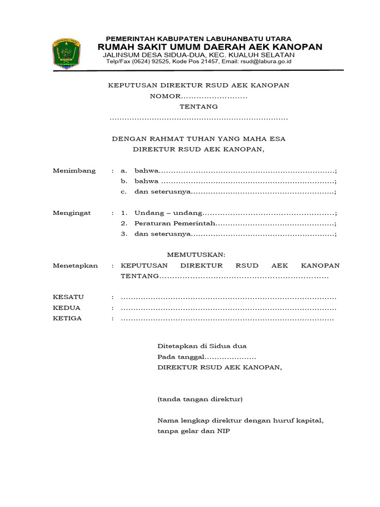 Format Surat Tata Naskah Dinas | PDF
