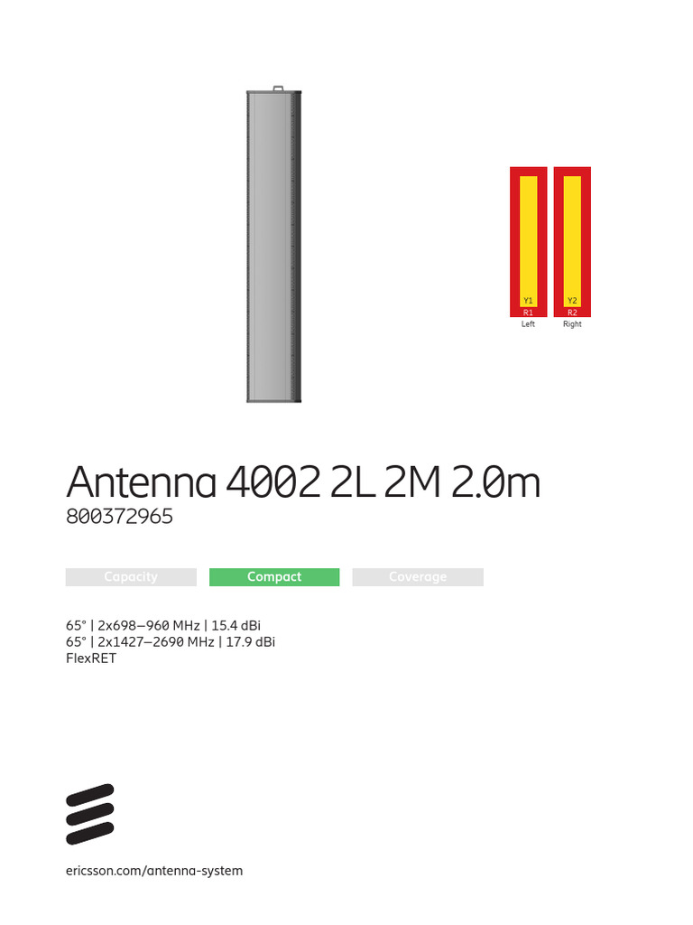 Antenna 4002 2L 2M 2.0m: Capacity Compact Coverage | PDF