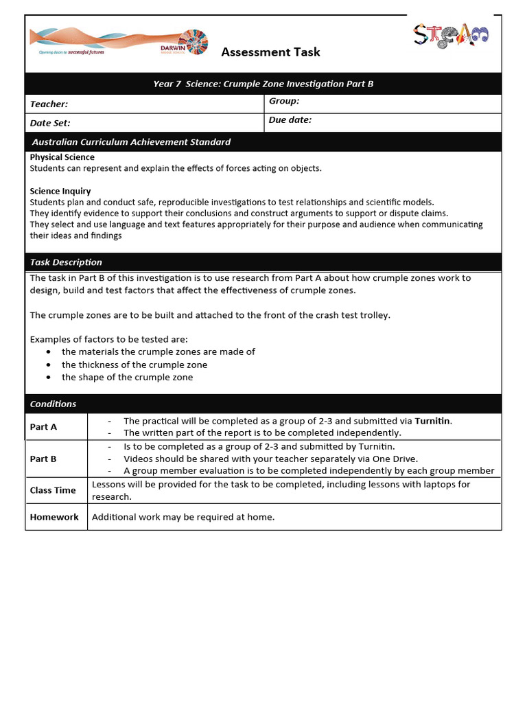 Crumple Zone Investigation | PDF | Science | Experiment
